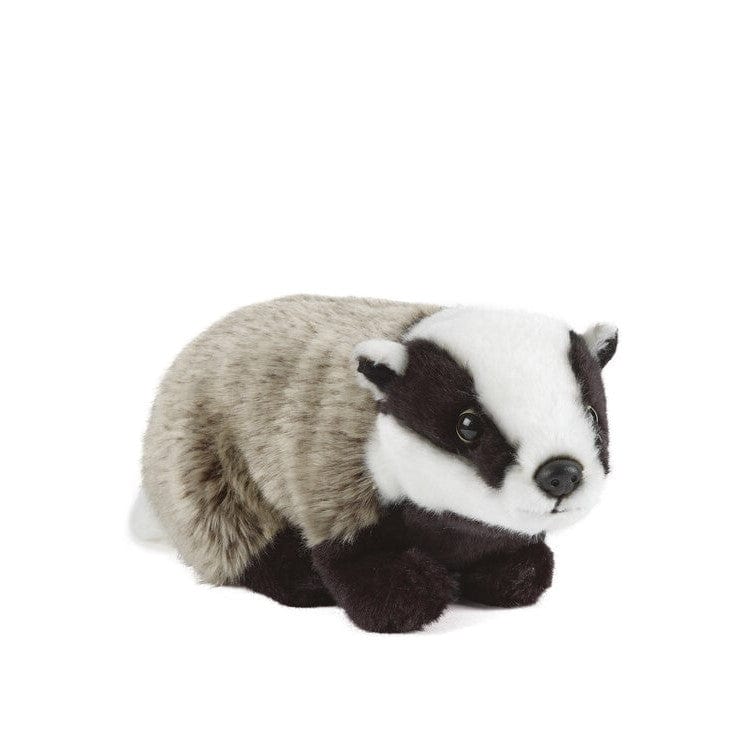 LIVING NATURE LARGE BADGER SOFT CUDDLY PLUSH TOY - Kingdom of Toys UK